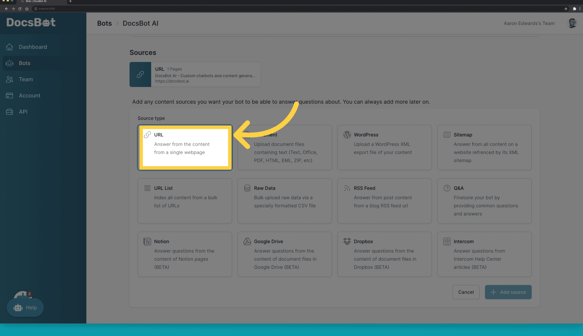How to Train Your AI Chatbot From a Website URL Source - DocsBot AI