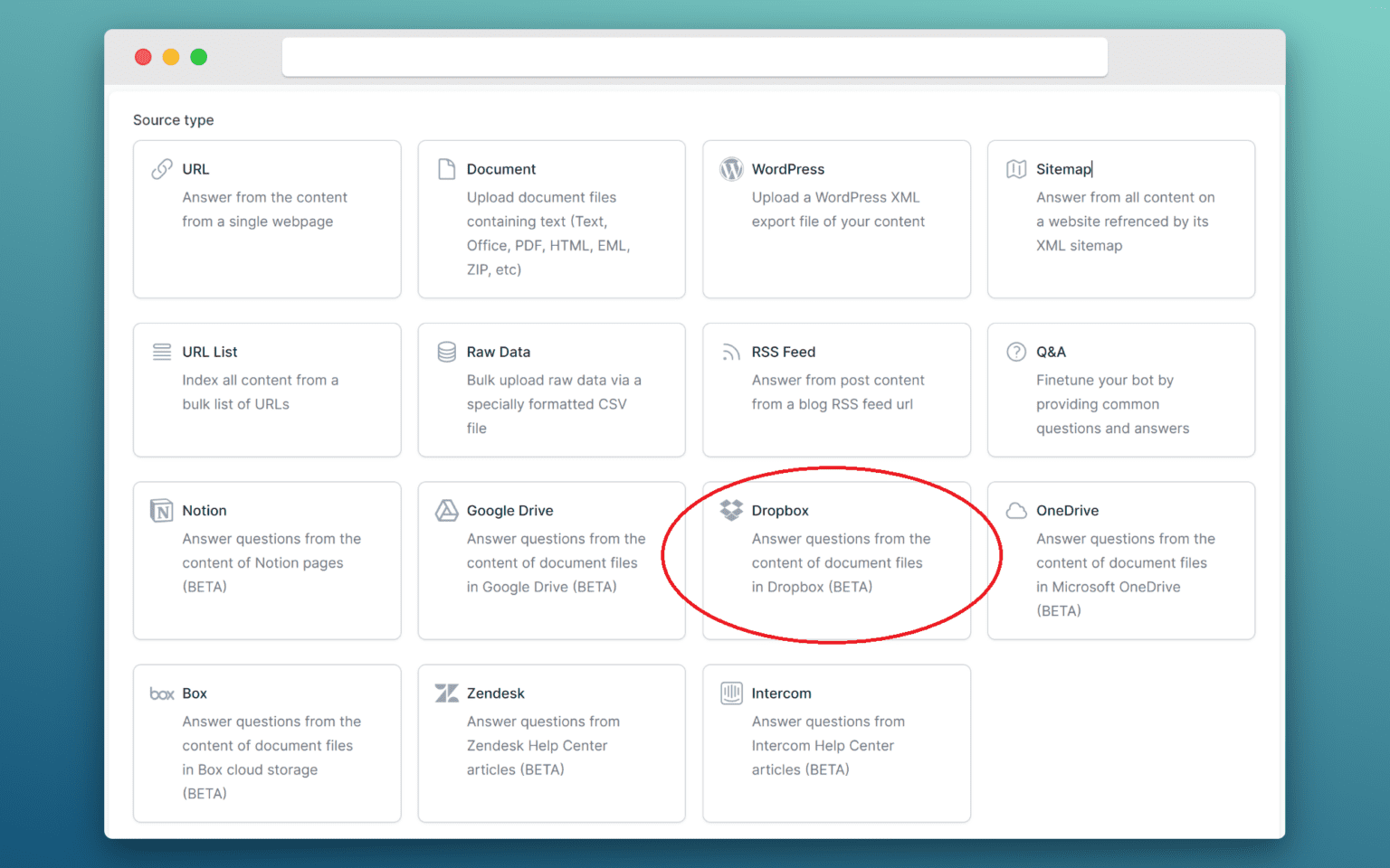 How to Train an AI Chatbot from your Dropbox Documents - DocsBot AI