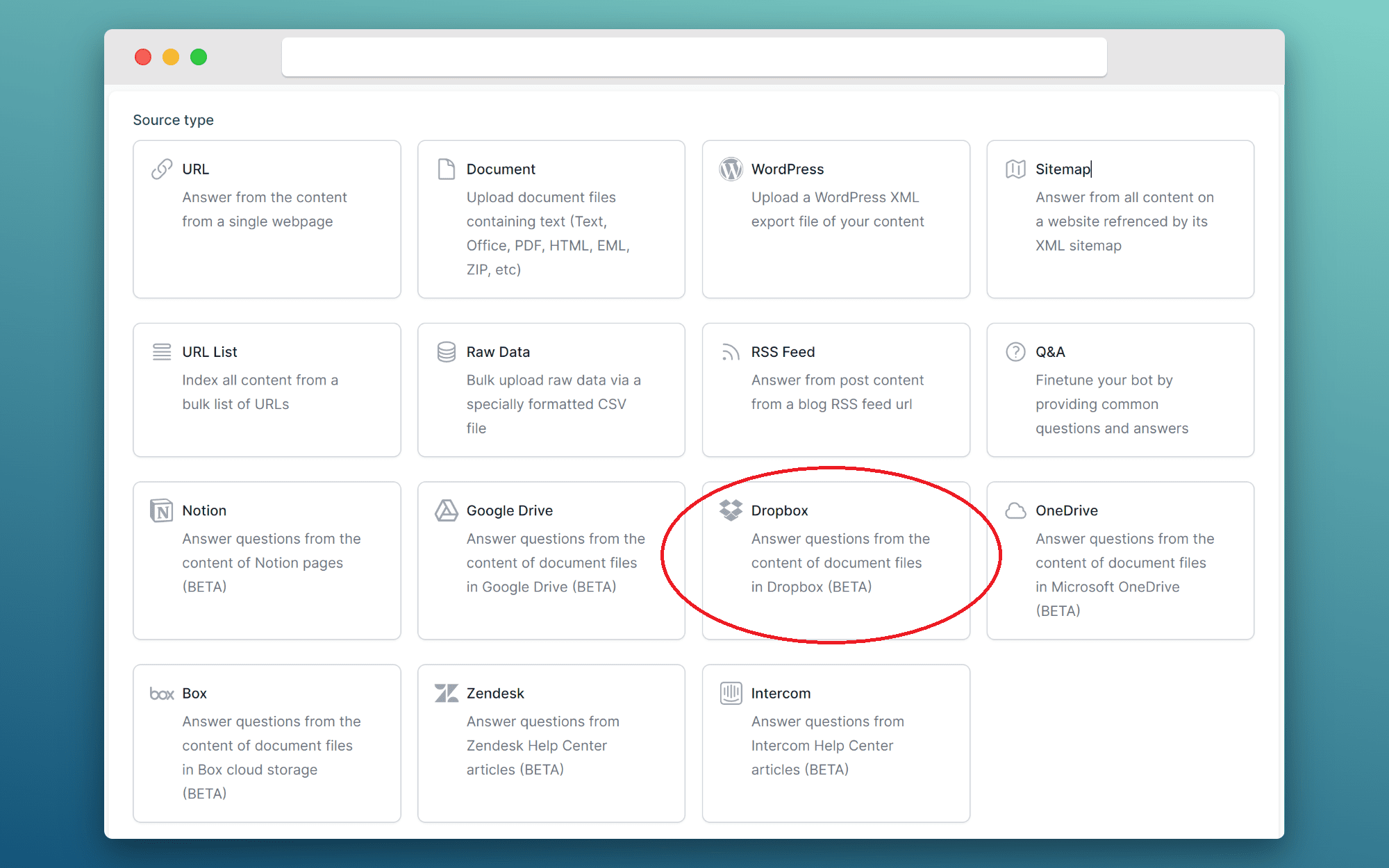 How to Train an AI Chatbot from your Dropbox Documents - DocsBot AI