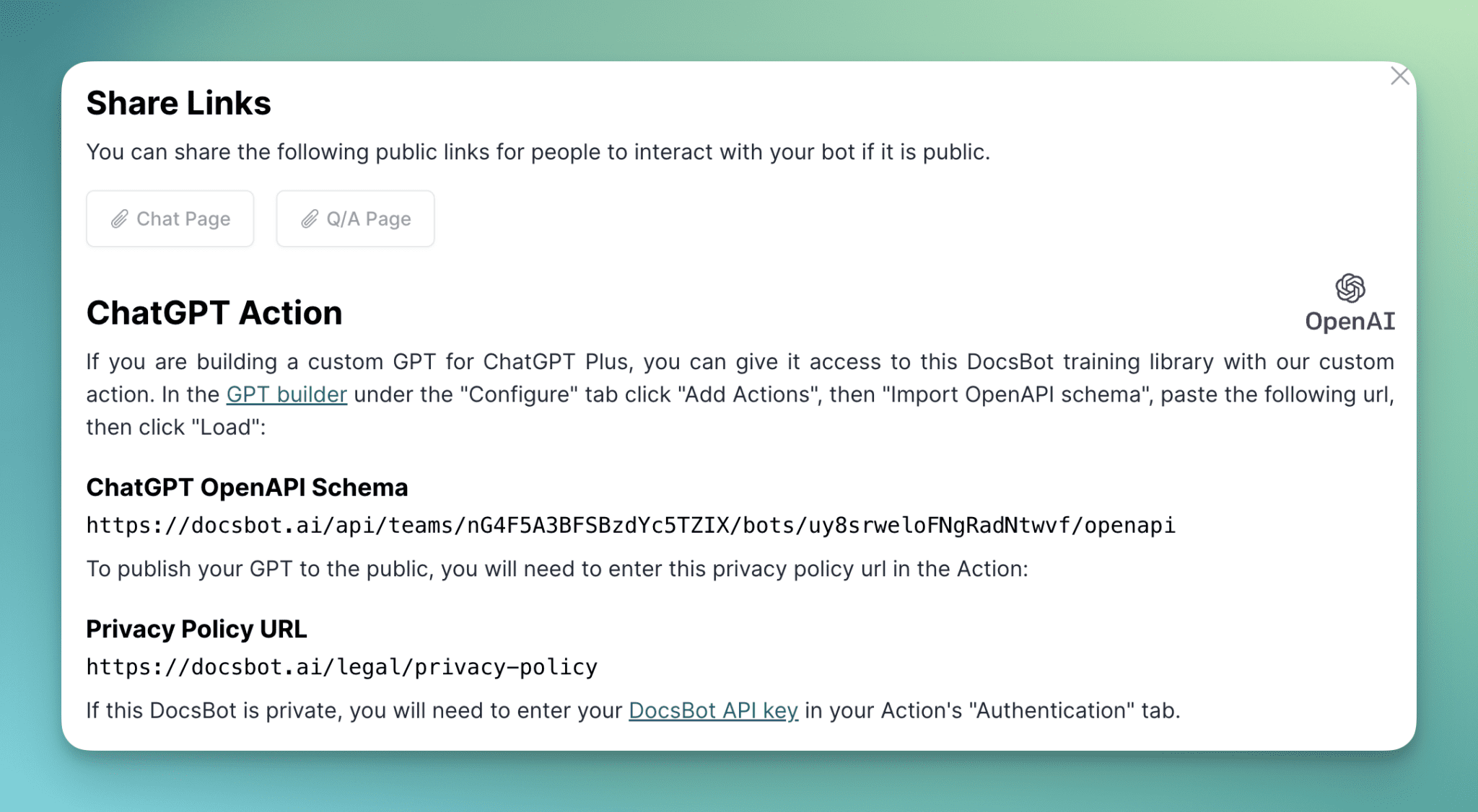How to Create OpenAI GPT chatbots with Access to your Trained Documentation - DocsBot AI
